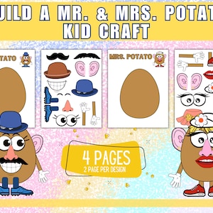 Build a Mr. and Mrs. Potato Head Craft - Etsy