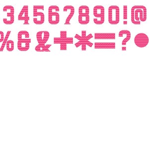 Pink Chevron Bulletin Board Letters, Font A-Z Bulletin Board Letters ...