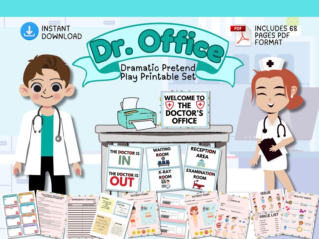 Doctor Clinic/hospital Dramatic Play, Pretend Play, Homeschool, Classroom, Role Play | DIGITAL ...