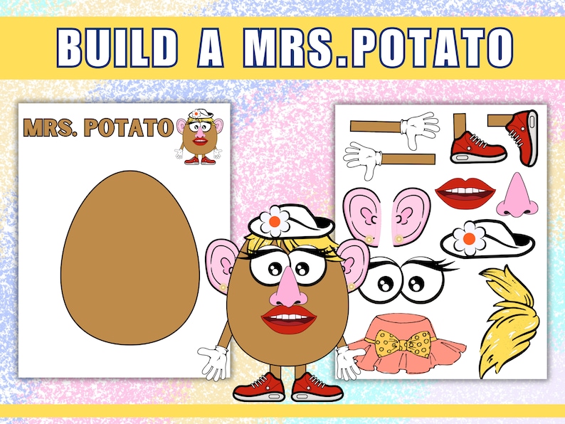 Build a Mr. and Mrs. Potato Head Craft - Etsy