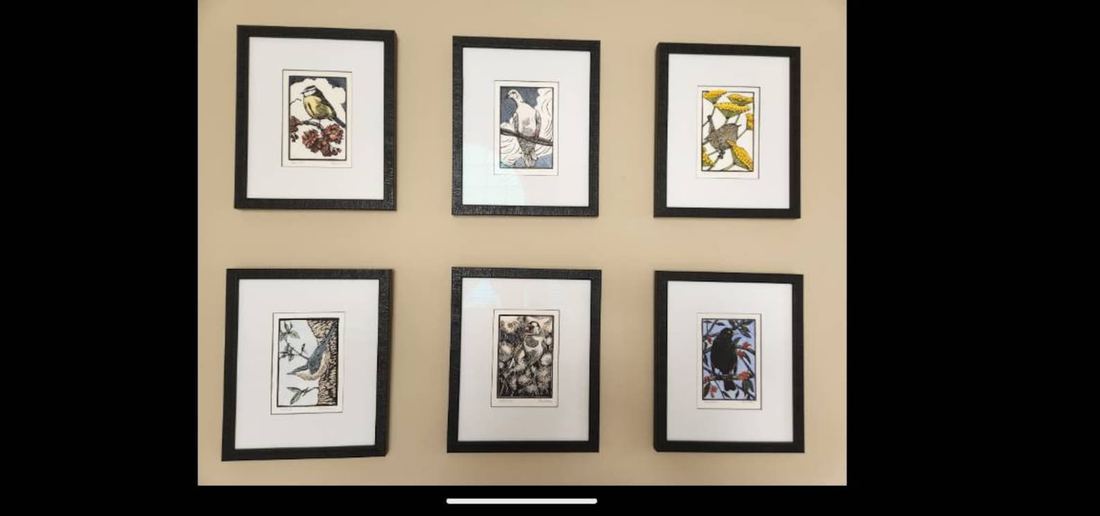 Swifts, Linocut Print, Hand Coloured, Garden Bird, Bird Linocut, Bird ...