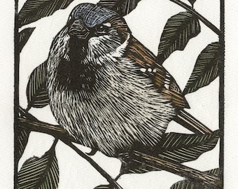 Bird Linocut - Etsy
