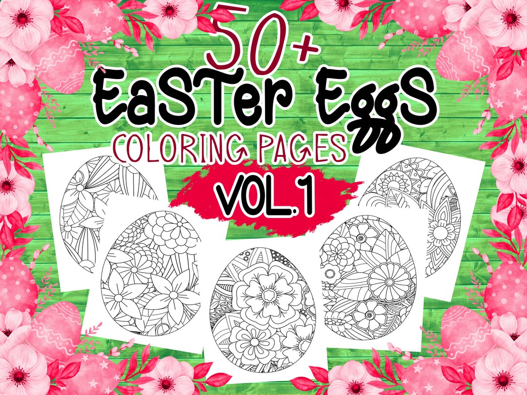 Easter Eggs Coloring Pages Vol. 1 - Etsy