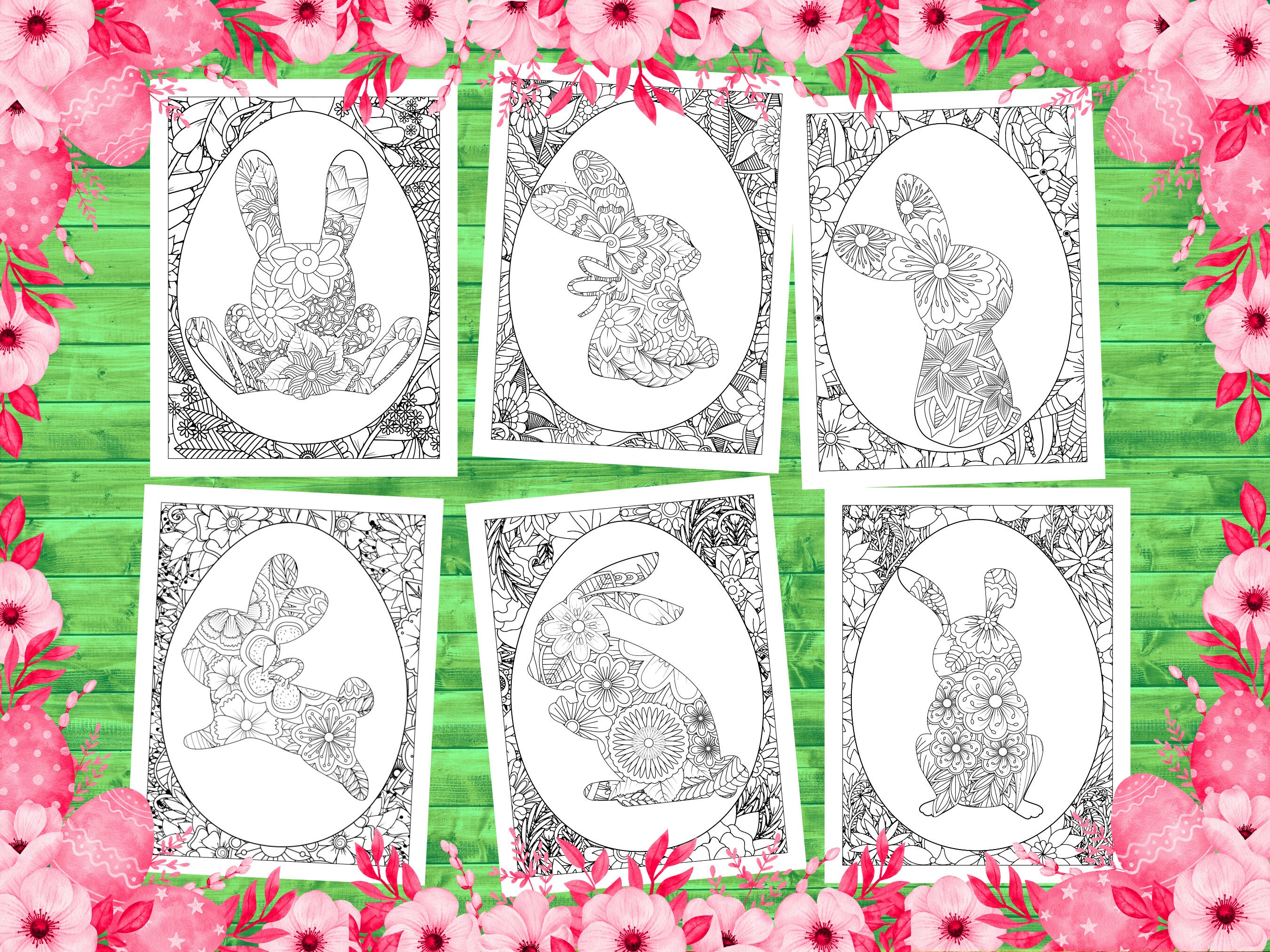 Easter Eggs Coloring Pages Vol. 6 - Etsy