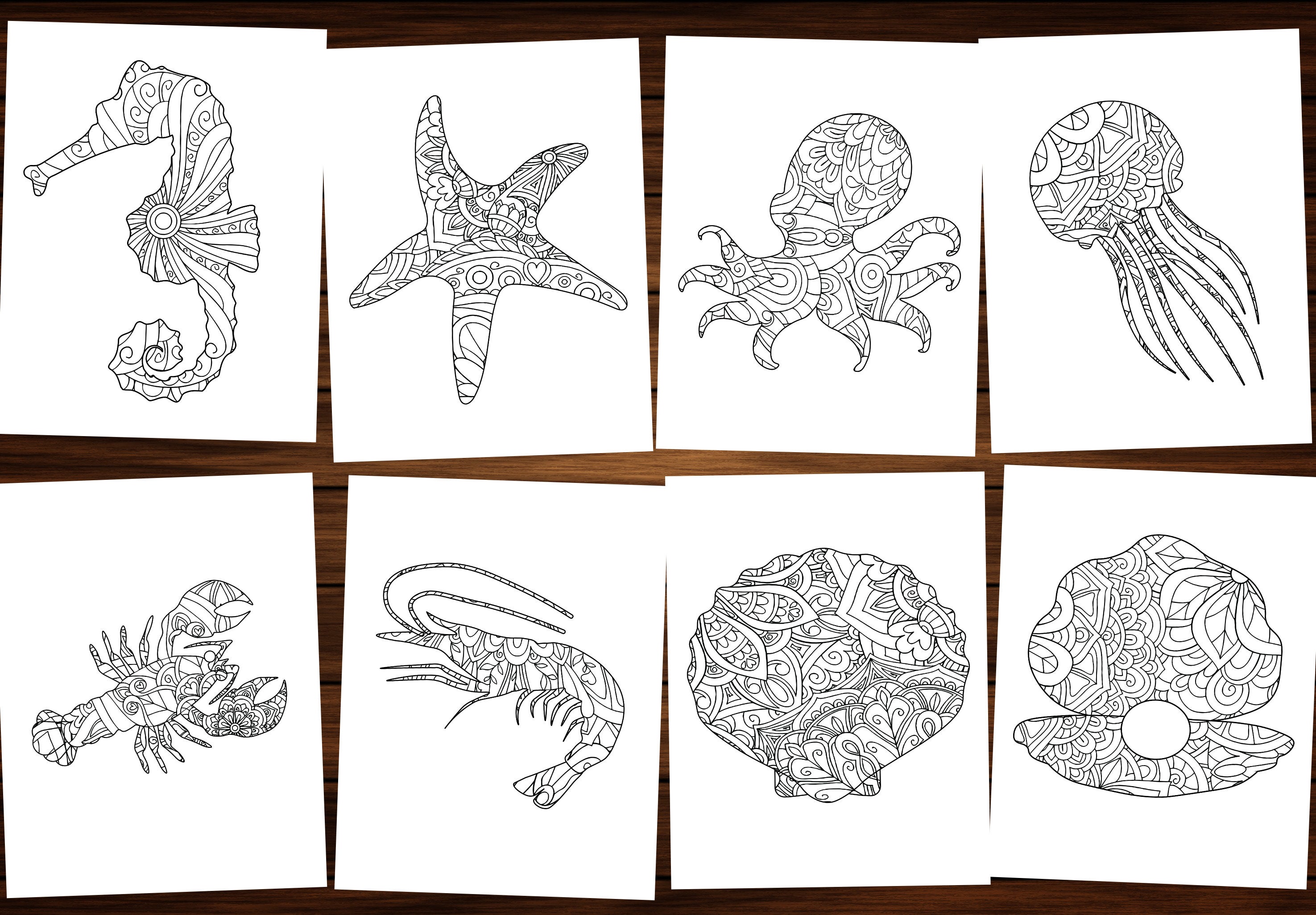 Animal Mandala Coloring Book - Printable PDF - Etsy