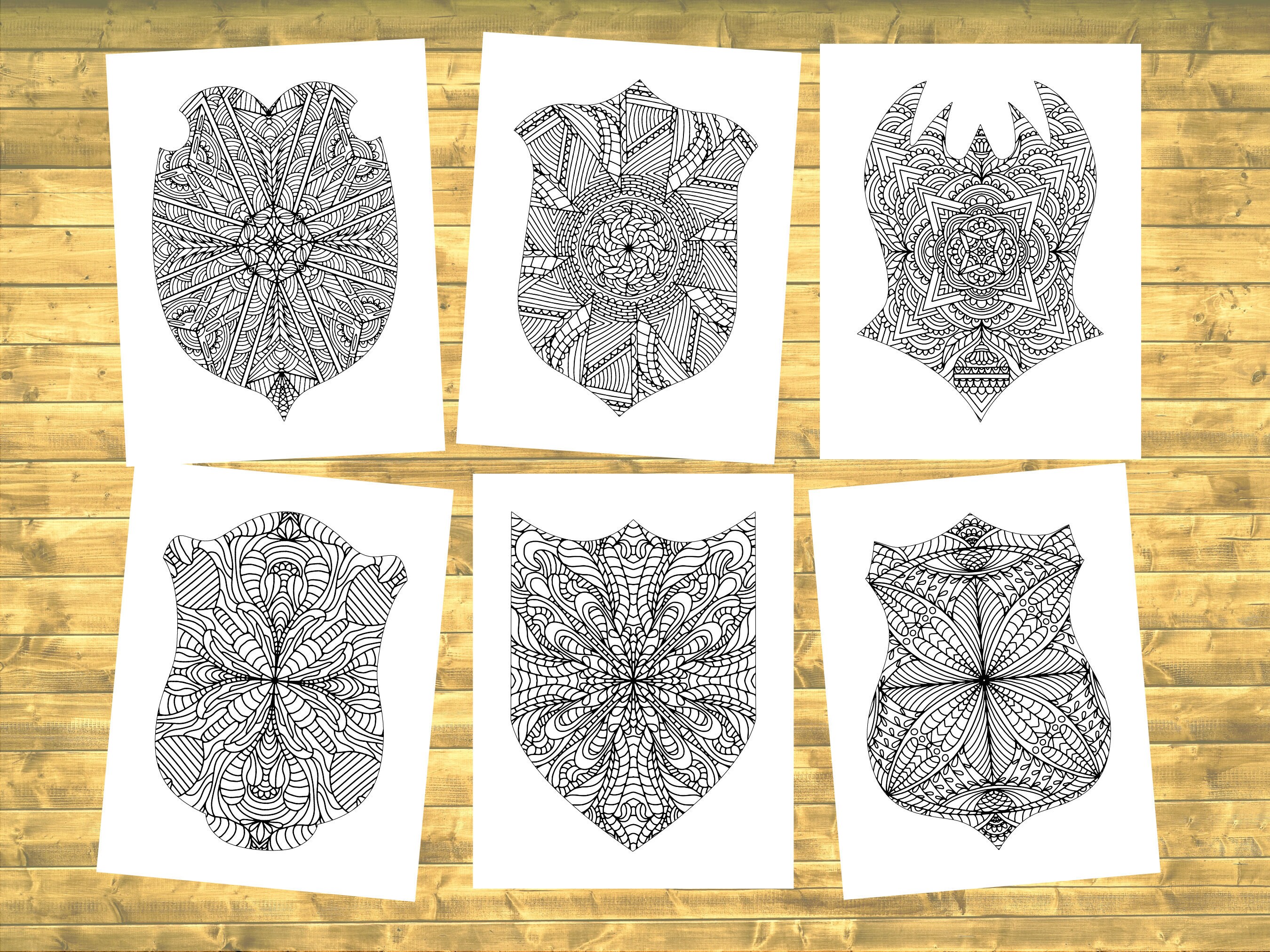 Mandala Shields: Coloring Pages for Inner Protection and Positivity - Etsy