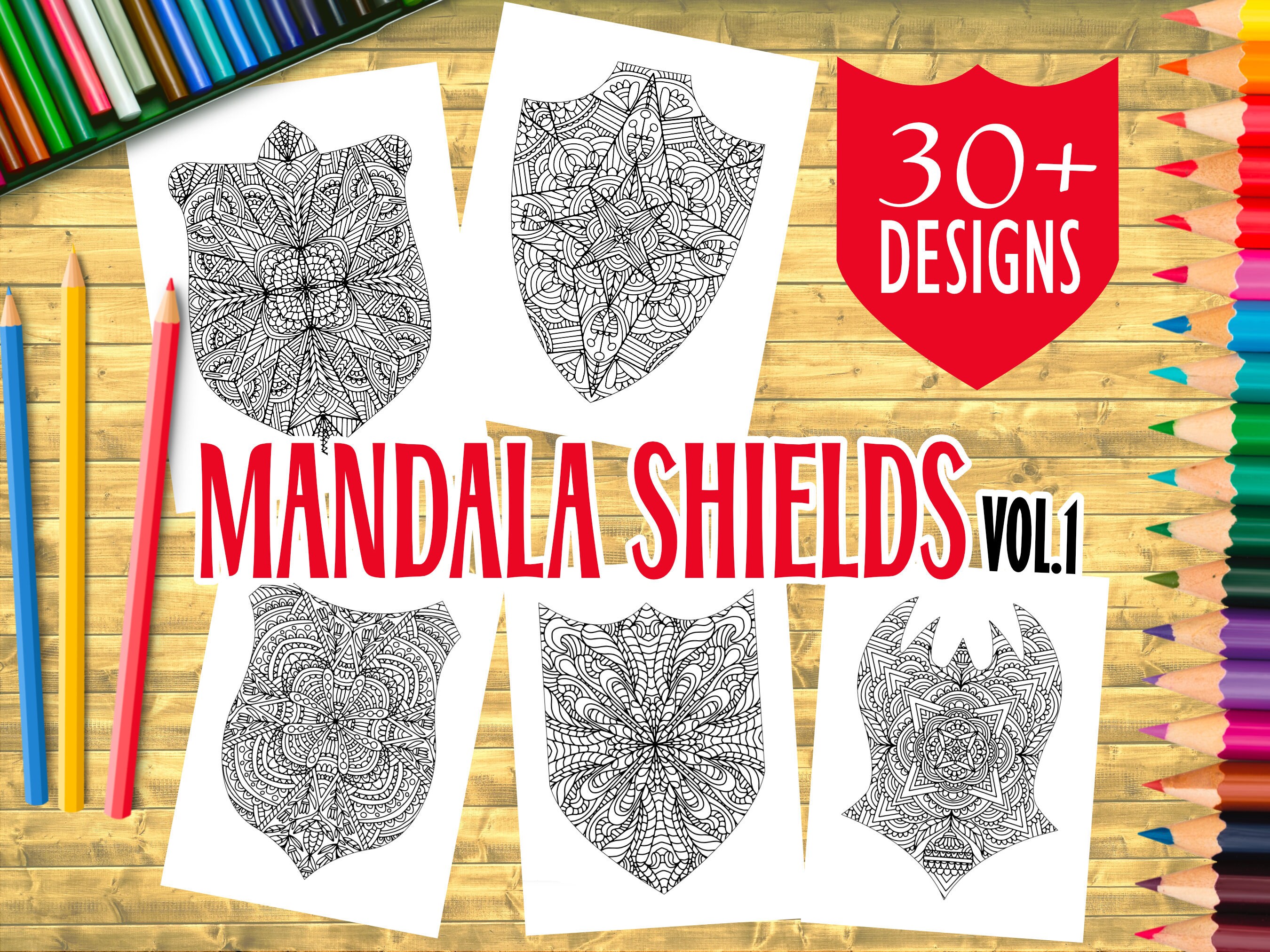 Mandala Shields: Coloring Pages for Inner Protection and Positivity - Etsy