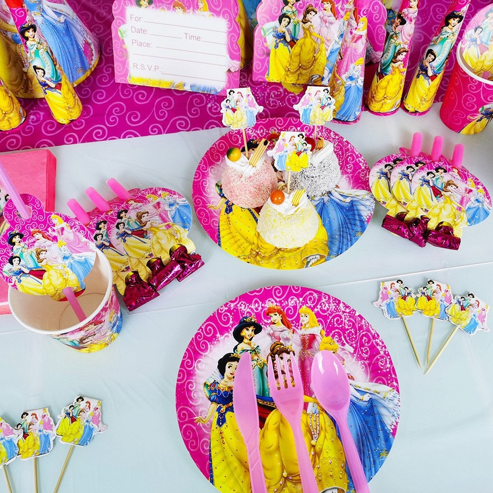 Disney Princess Birthday Party Decoration Set & Disney Princess ...