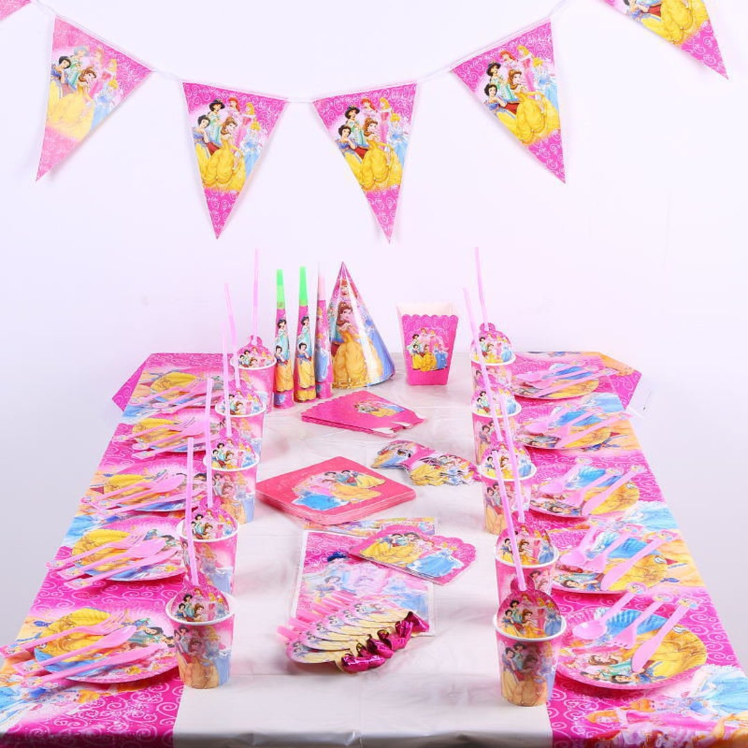 Disney Princess Birthday Party Decoration Set & Disney Princess ...