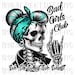 Bad Girls Club Teal Skull Chick PNG - Etsy