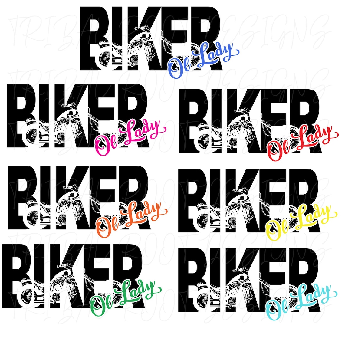 Biker Ol Lady PNG Bundle - Etsy