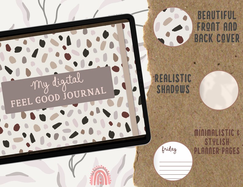 Undated Digital Journal for iPad Minimalistic Design Monthy Hyperlinked ...
