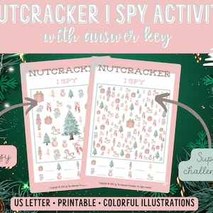 NUTCRACKER Themed I Spy Printable Activity for Kids - Etsy