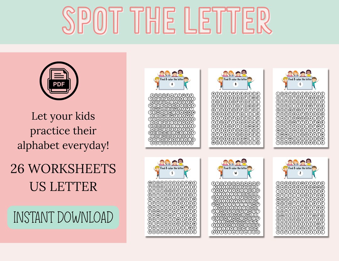 Spot the Letter With This Fun Alphabet Printable Activity, 26 Letters ...