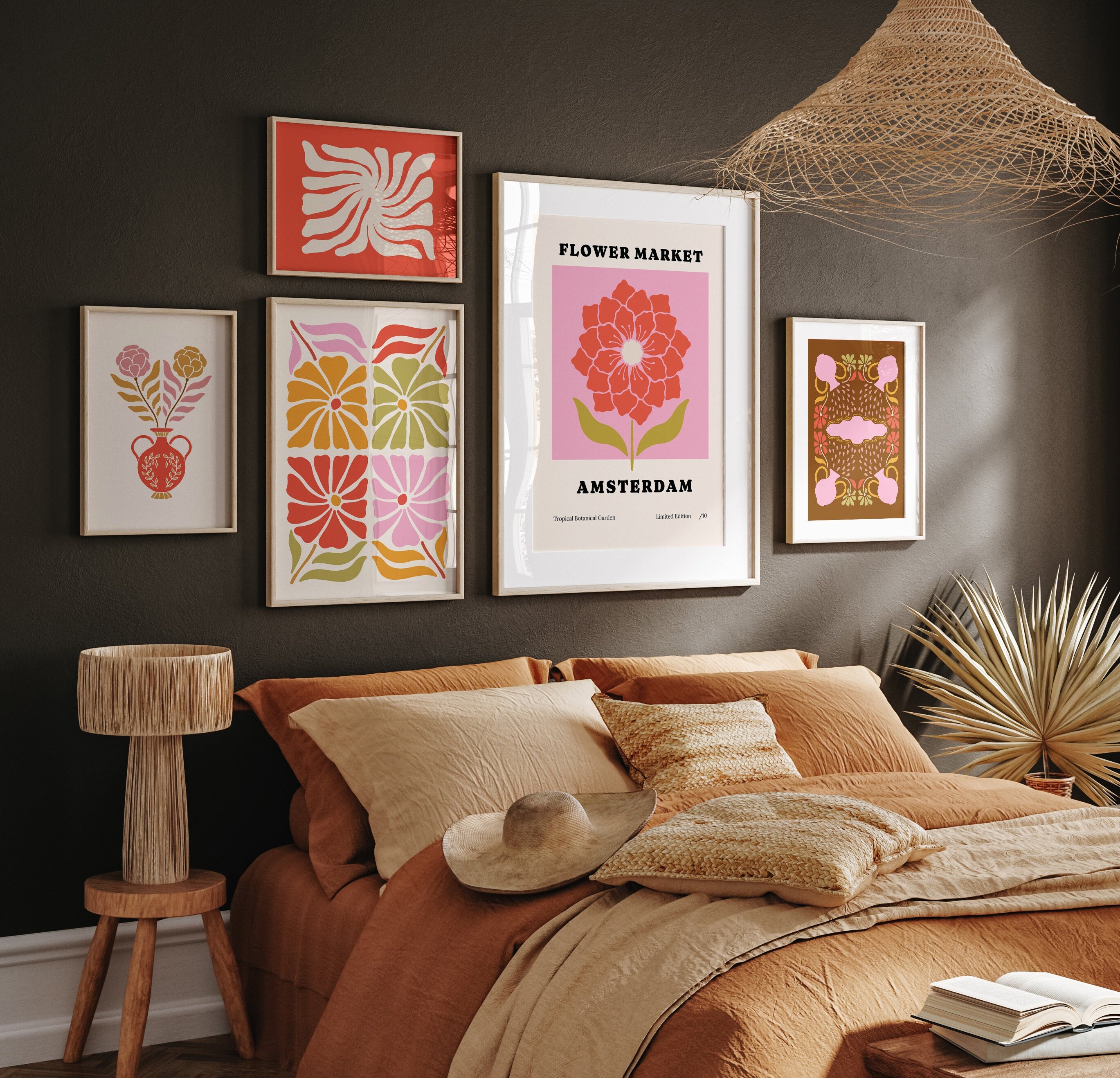 Retro Groovy Wall Art Set of 20 Groovy Flowers Gallery - Etsy