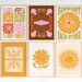 Retro Groovy Wall Art Set of 20 Groovy Flowers Gallery - Etsy