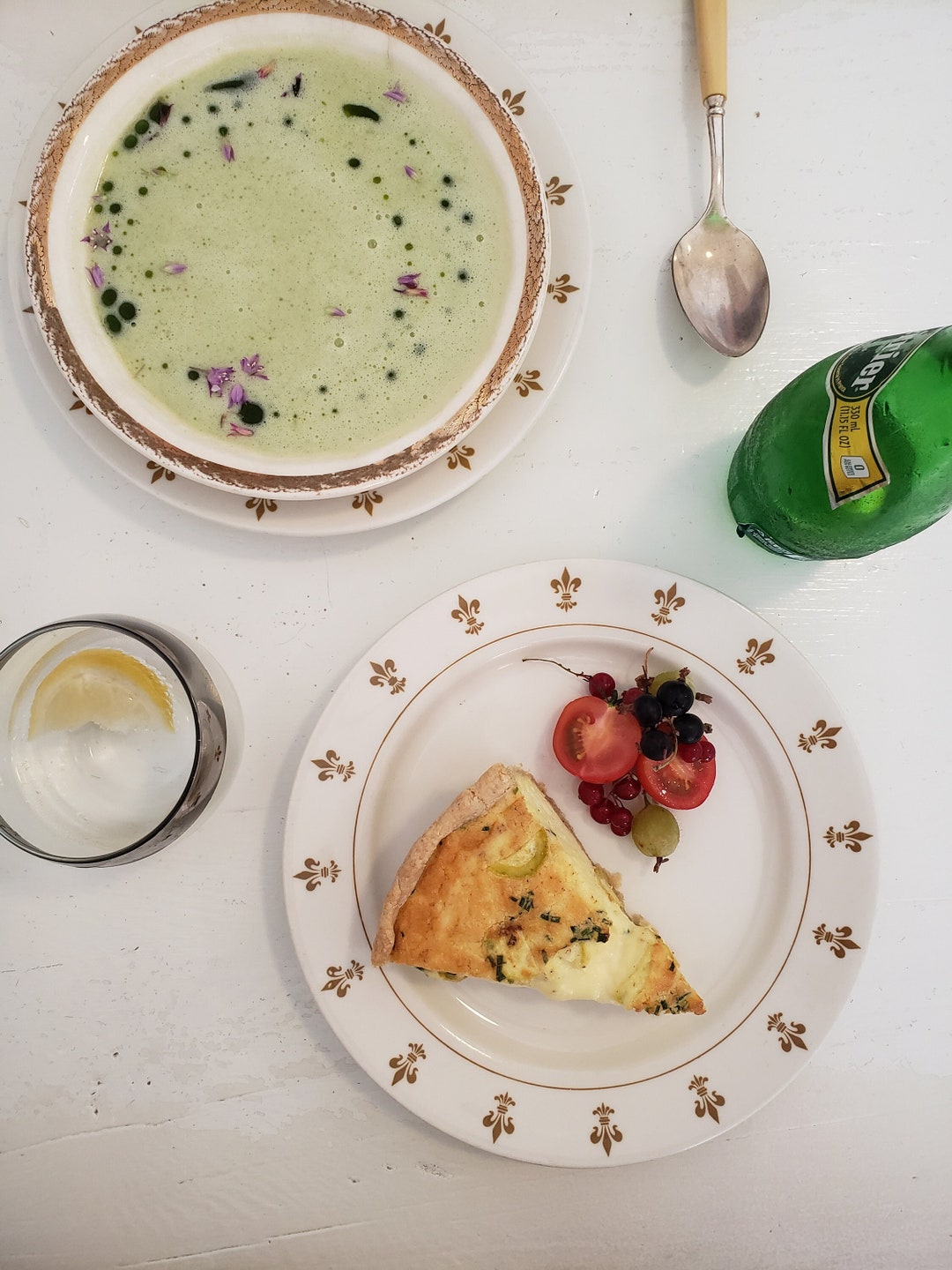 French Lunch Flatlay Photo | Printable Food Photography (digital ...