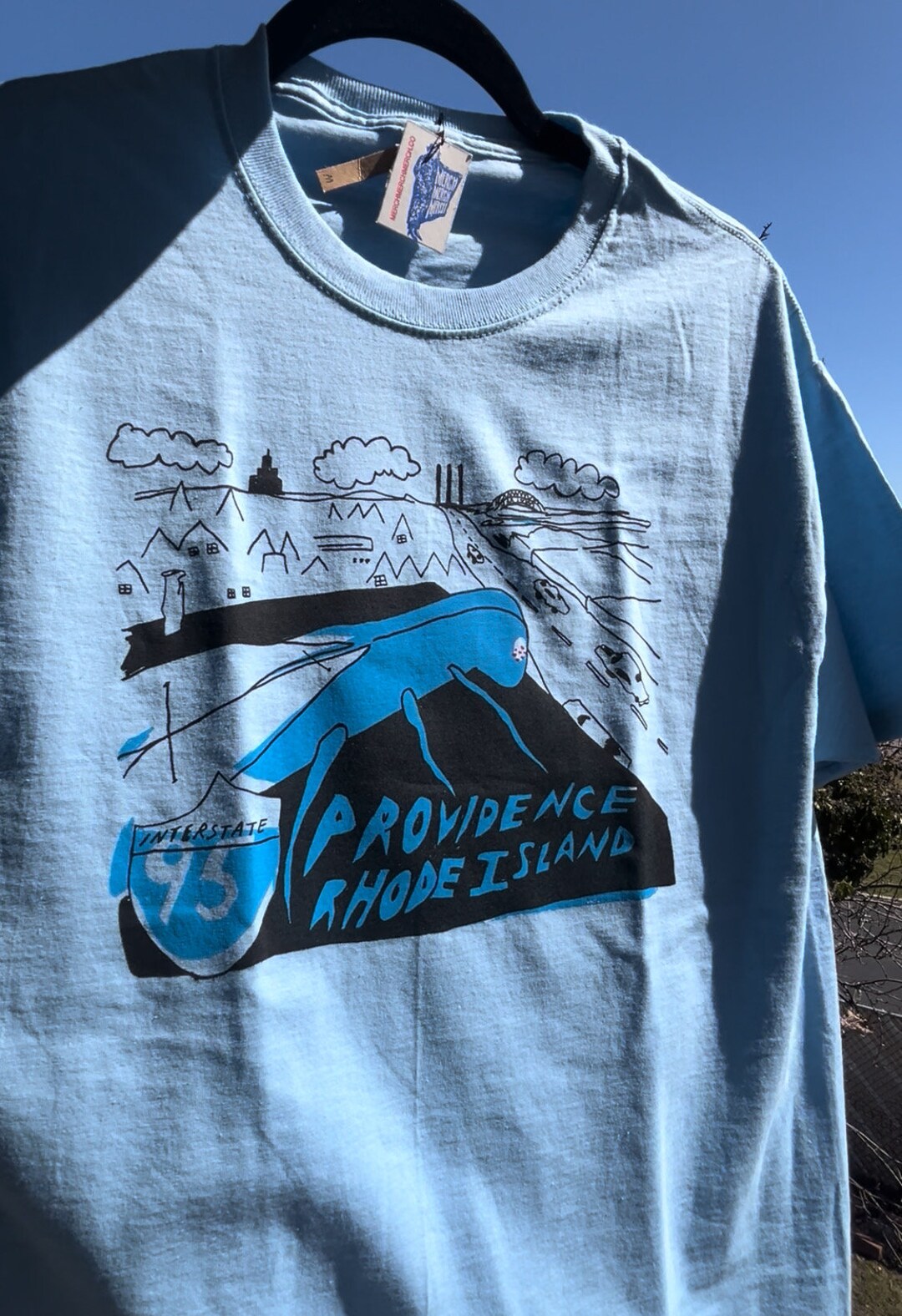 Rhode Island RI the Big Blue Bug Nibbles Funny Cute T-shirt Great for ...