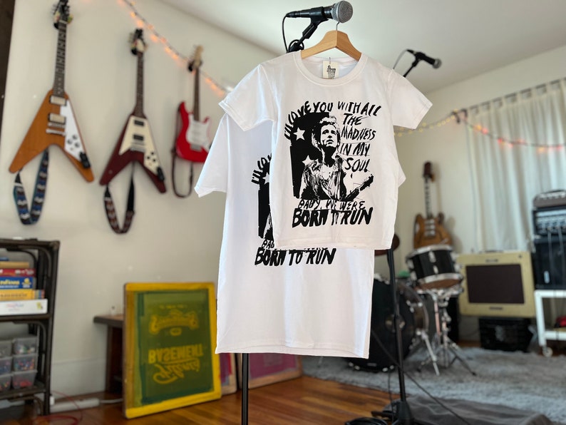 Bruce Springsteen the Boss Born to Run Organic Cotton T Shirt Unisex ...