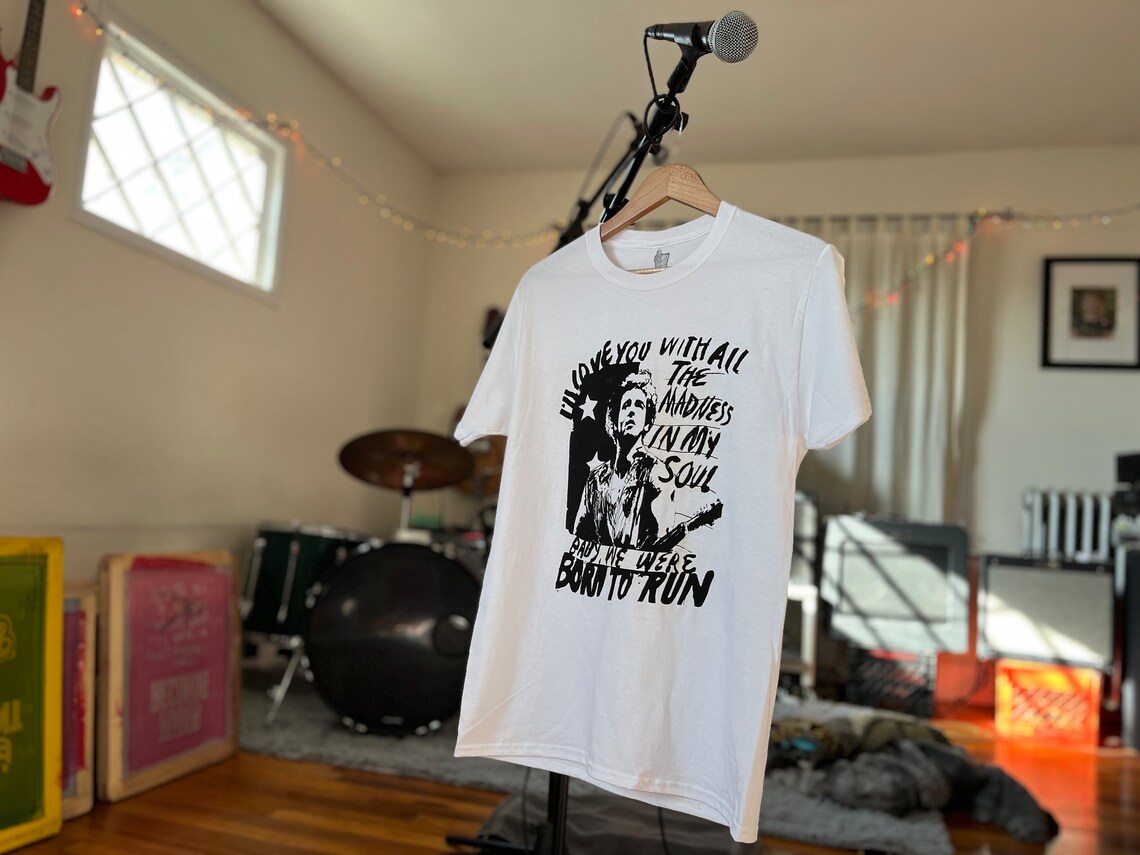Bruce Springsteen the Boss Born to Run Organic Cotton T Shirt Unisex ...