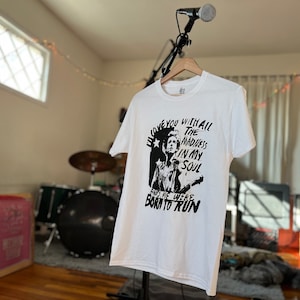 Bruce Springsteen the Boss Born to Run Organic Cotton T Shirt Unisex ...