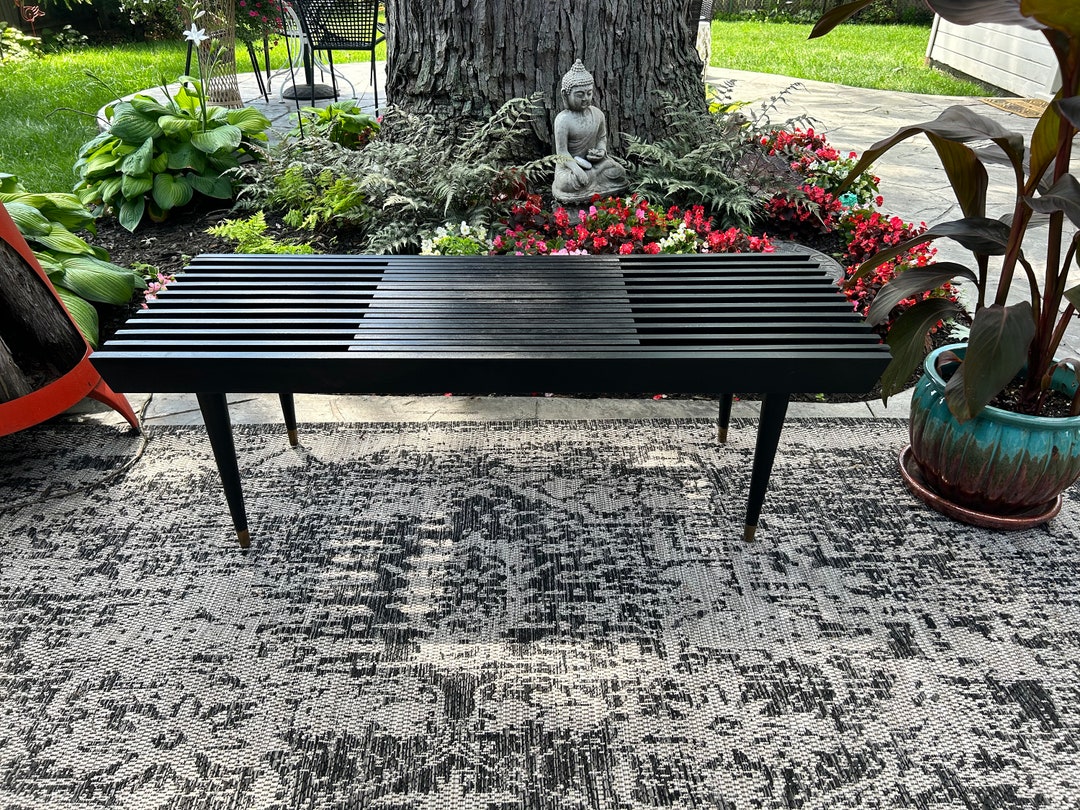 Mid Century Expandable Slat Bench or Coffee Table in Style of - Etsy