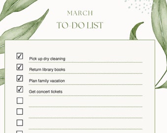 12 Month List - Etsy