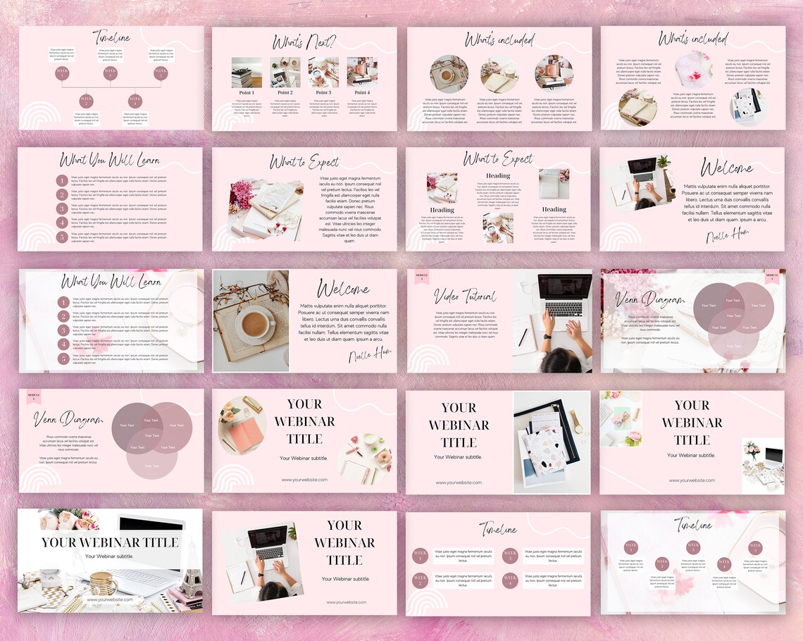 Webinar Template Canva Slide Deck Template Canva Online Etsy