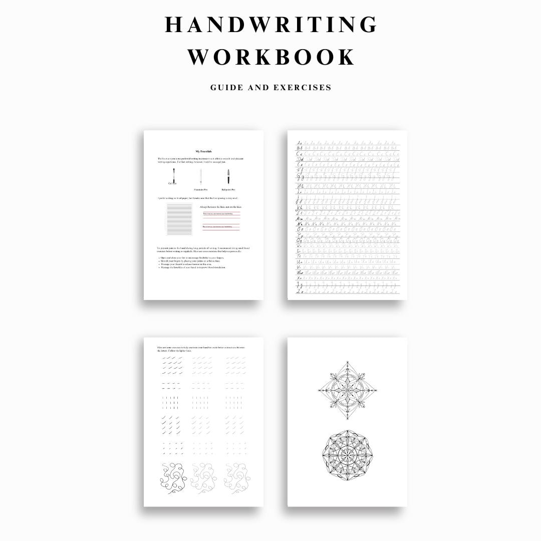 Elegant Handwriting Practice Workbook Part 1 | Cursive Calligraphy ...