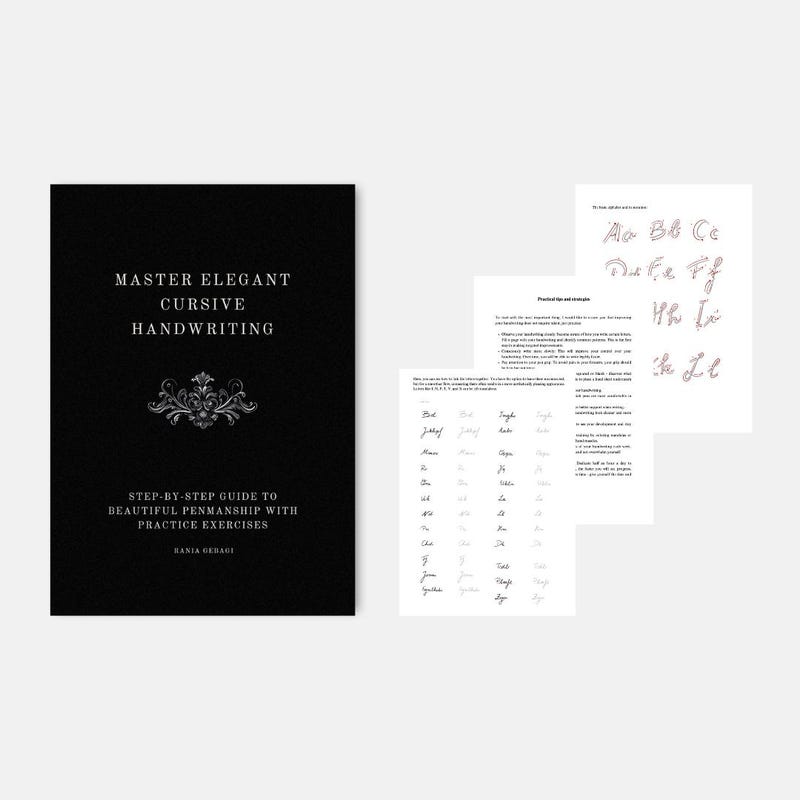 Cursive Writing Guide - Etsy