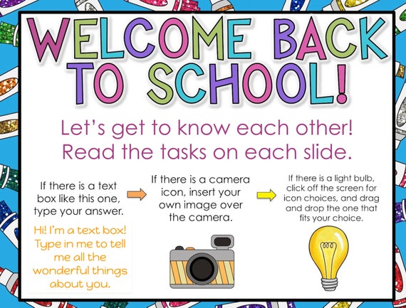 Back to School-collage-digital Download-getting to Know You | Etsy