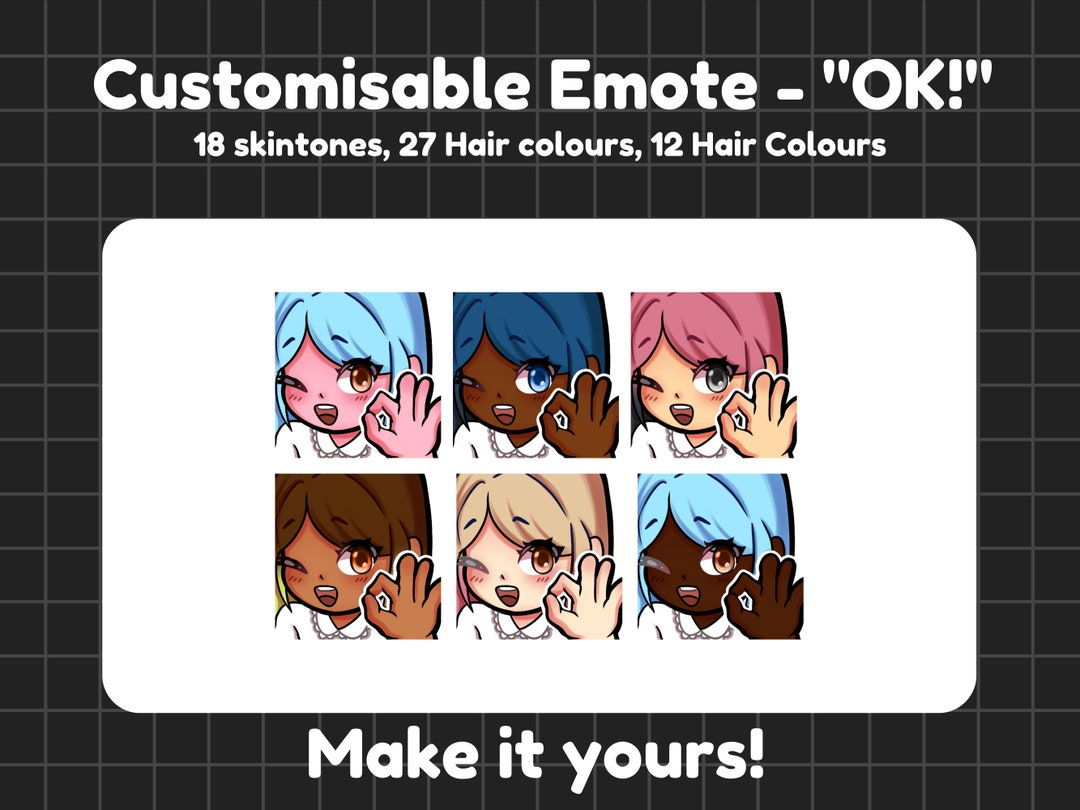 CUSTOMISABLE TWITCH EMOTE ok Sign Twitch Emote Customisable Twitch ...