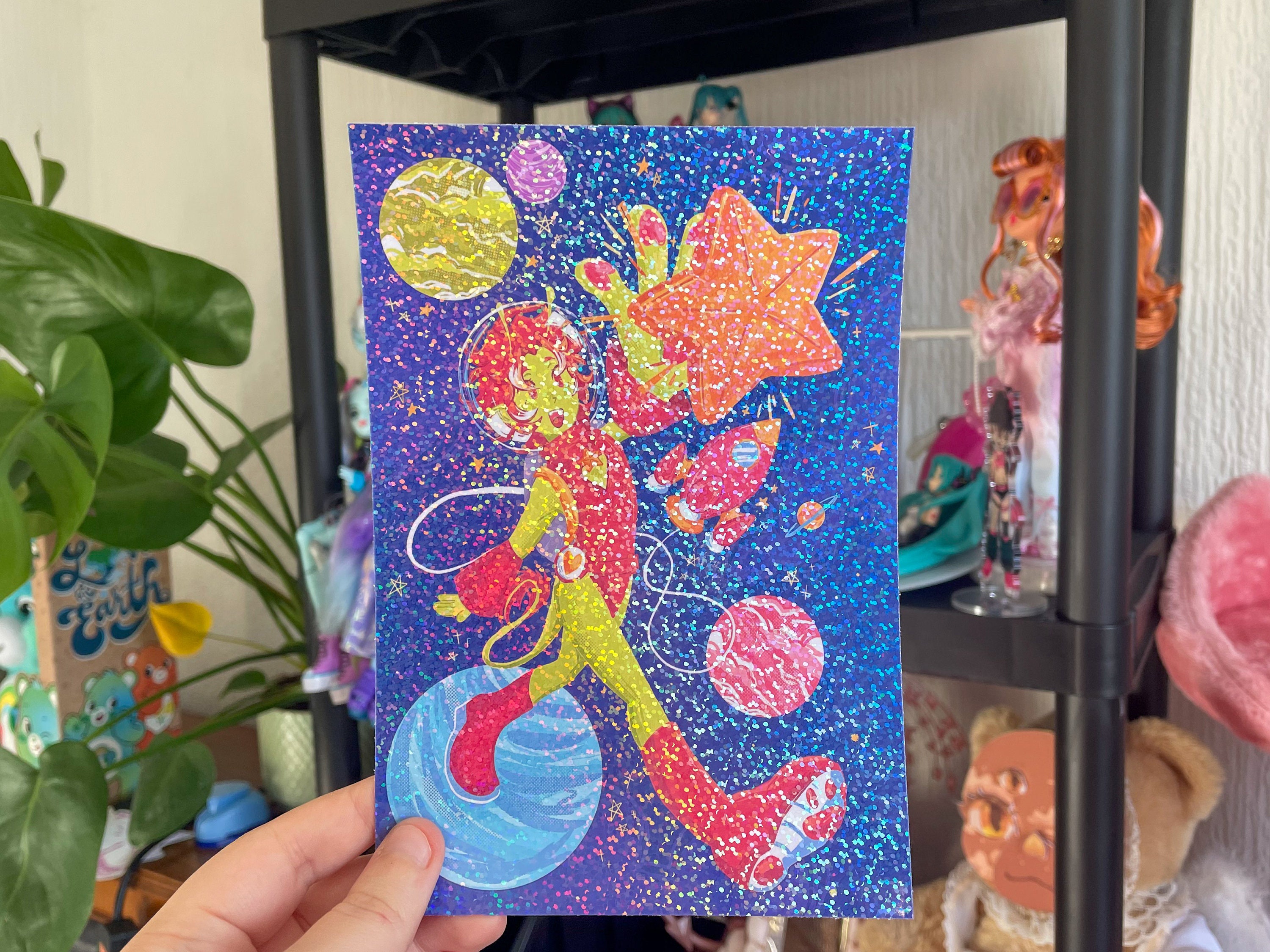 Starchaser Alien Cutecore Colourful Vibrant Art Print Poster - Etsy