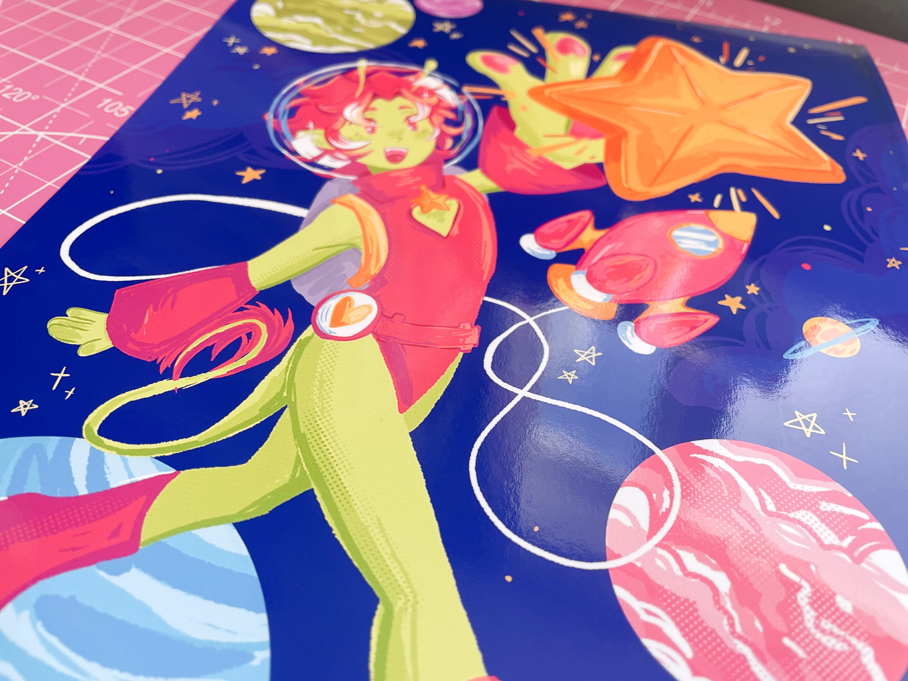 Starchaser Alien Cutecore Colourful Vibrant Art Print Poster - Etsy