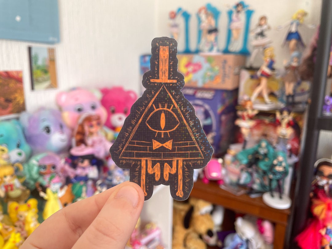 Bill Cipher Holographic Gravity Falls Sticker - Etsy
