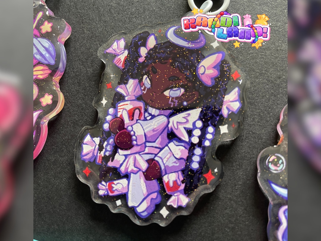 KANDILAND Quinn Keychain Candycore Kawaii Decora Acrylic Charm - Etsy