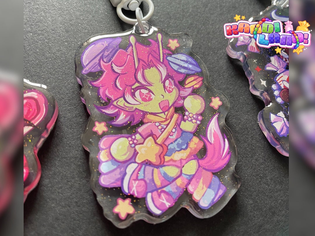 KANDILAND Pluto Keychain Candycore Kawaii Decora Acrylic Charm - Etsy