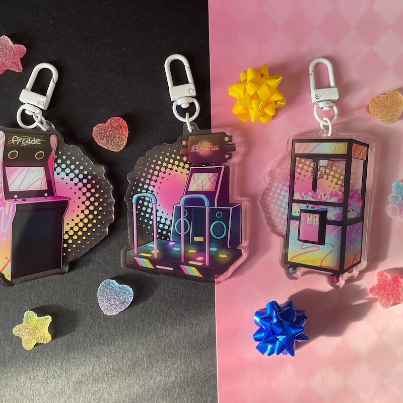 Arcade Machine Keychain - Etsy