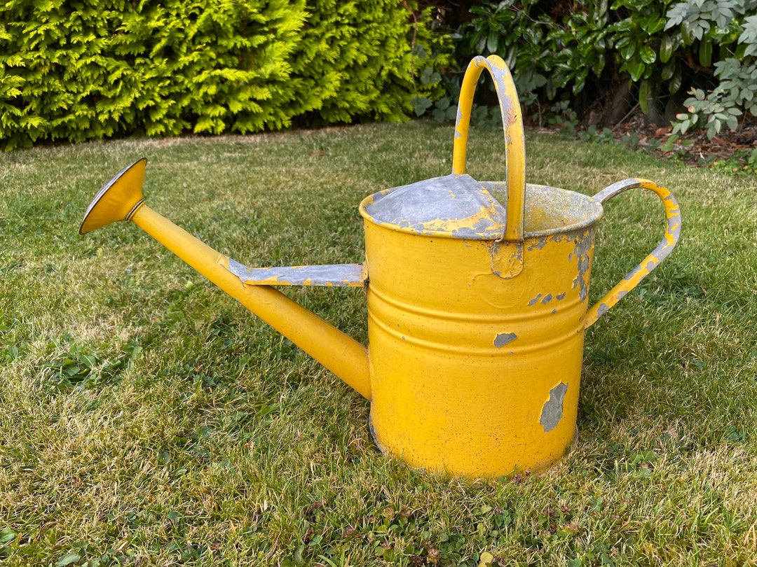 Gorgeous 1960’s Yellow Watering Can - Vintage / Retro / Chippy / Mid ...