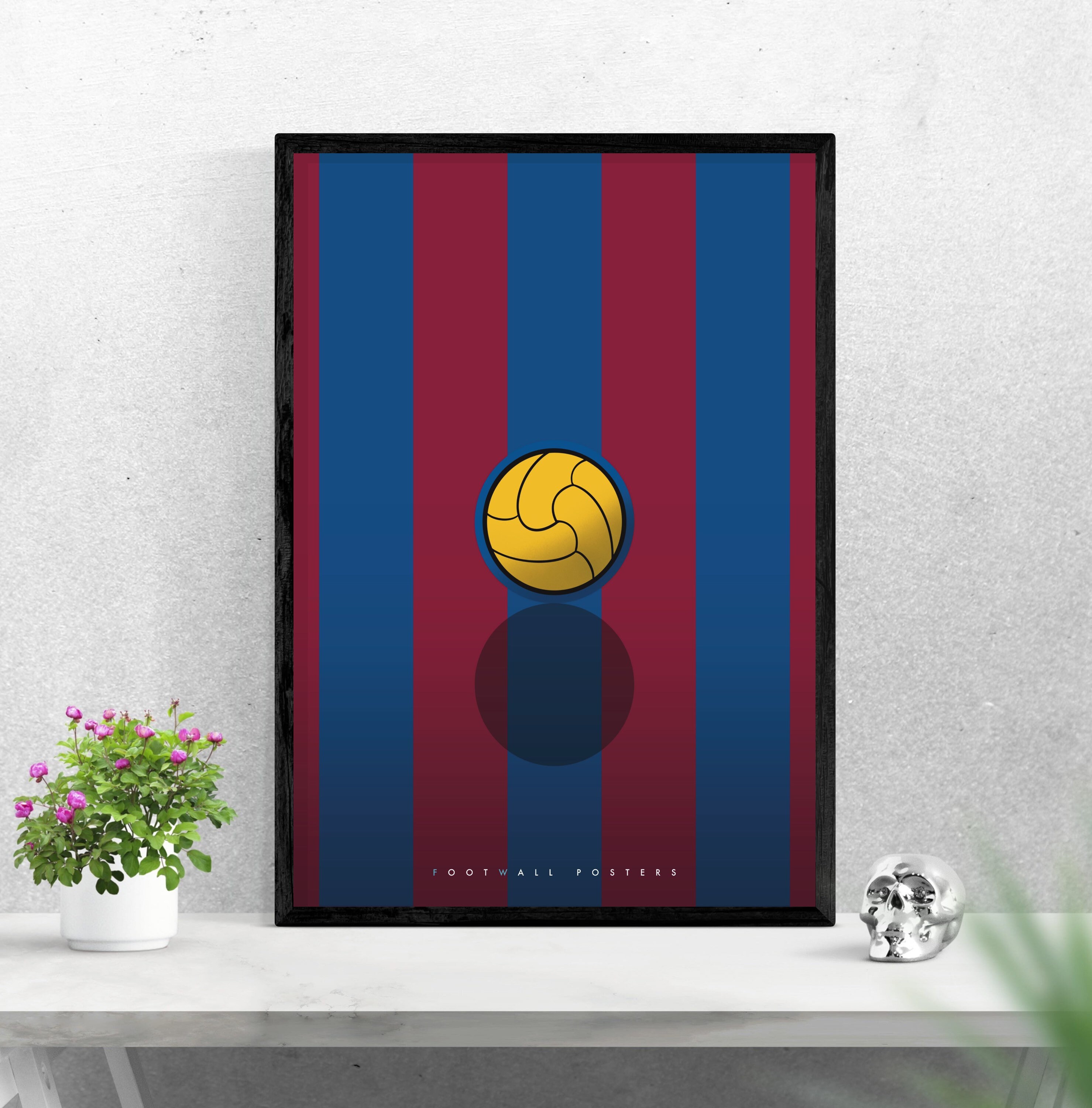 FC Barcelona Crest/badge/logo Minimalistic Illustrated Poster - Etsy