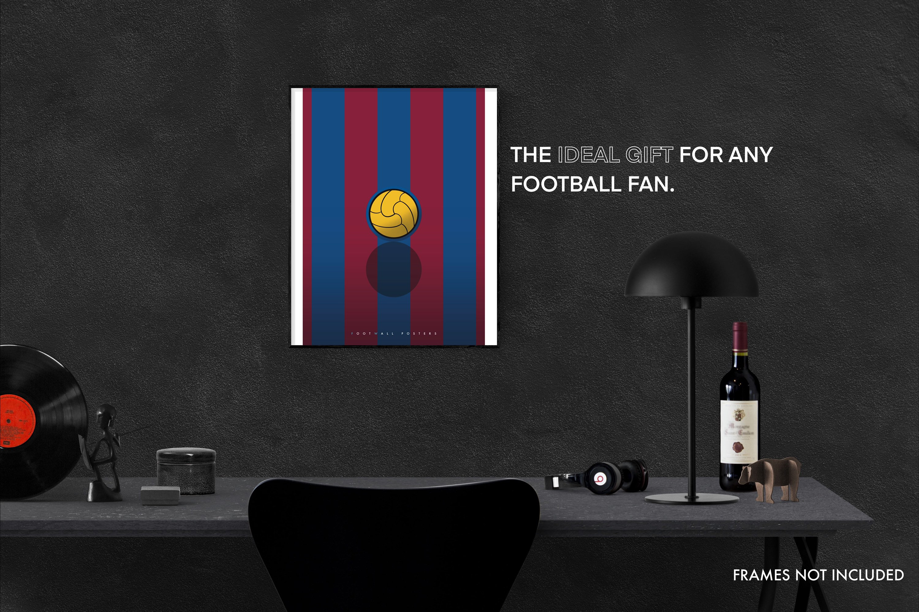 FC Barcelona Crest/badge/logo Minimalistic Illustrated Poster Print - Etsy