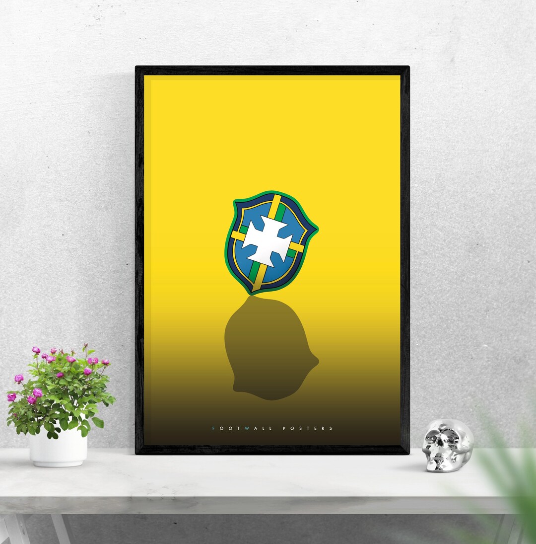 Brazil Football National Team Crest/badge/logo Minimalistic - Etsy