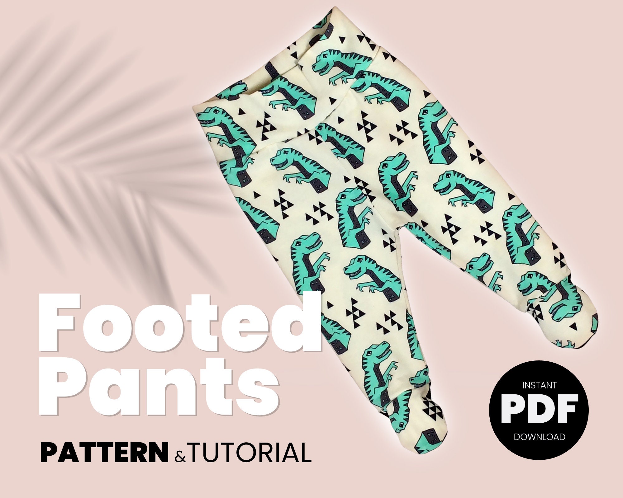 Baby Footed Pants Pattern PDF Baby Sewing Patterns Pdf Baby - Etsy