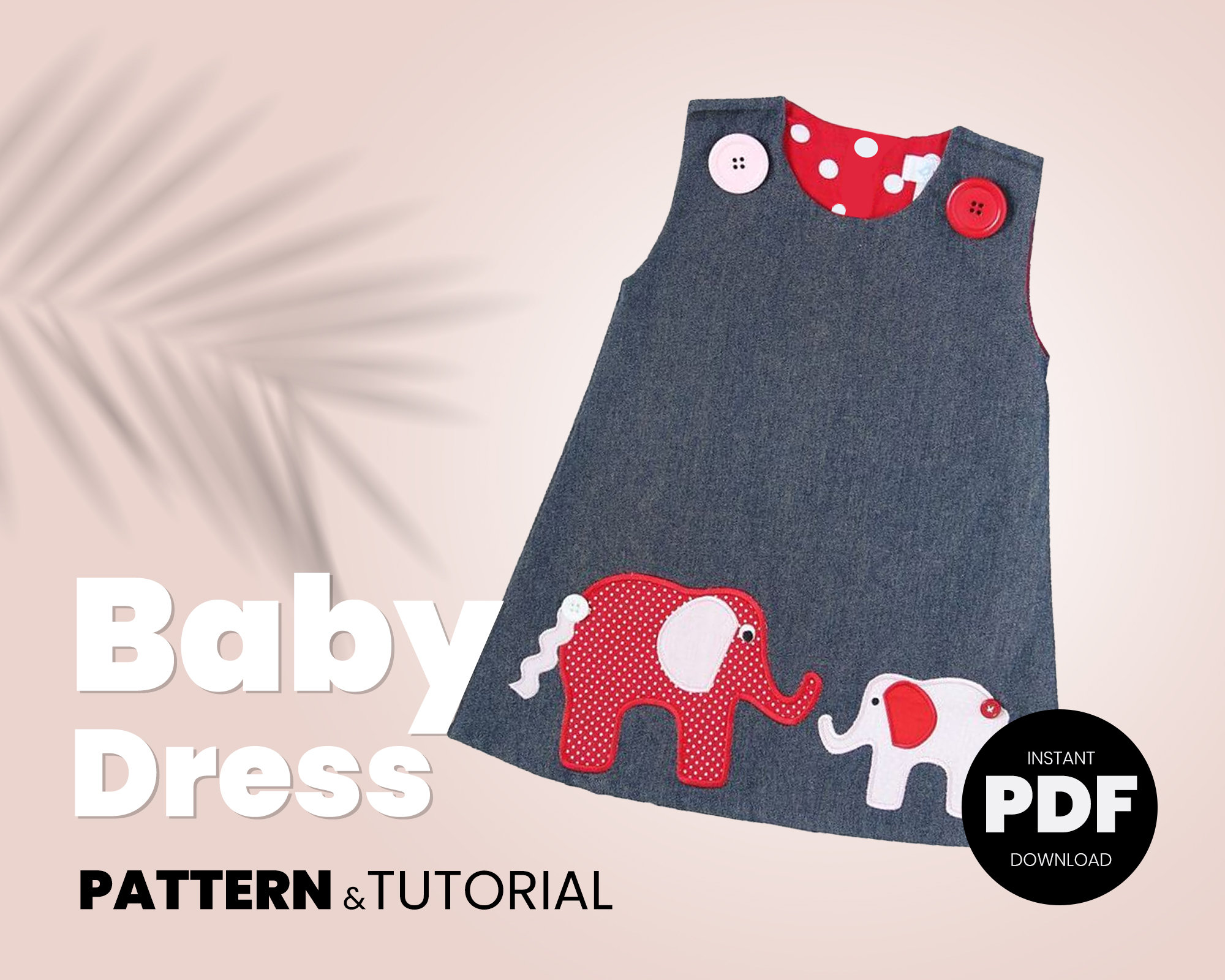 Reversible A-line Baby Dress Sewing Pattern (PDF) - Etsy