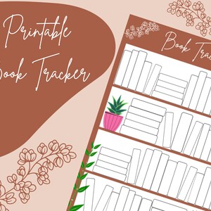 Bookshelf Reading Tracker Printable Bookshelf Books to Read Book ...