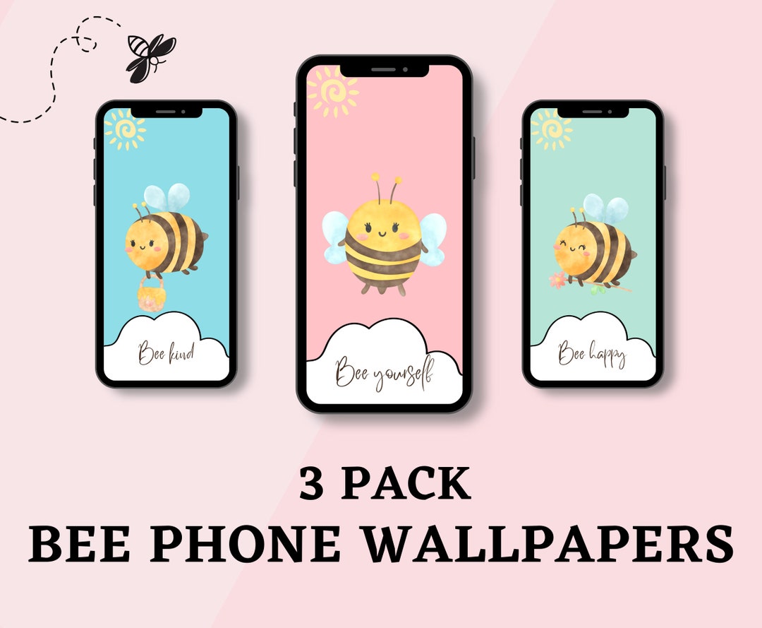 Cute Bee iPhone Background Bundle Aesthetic Bee Wallpaper for iPhone ...
