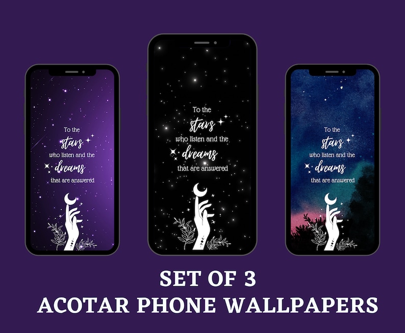ACOTAR Phone Background Bundle A Court of Thornes & Roses Wallpaper ...