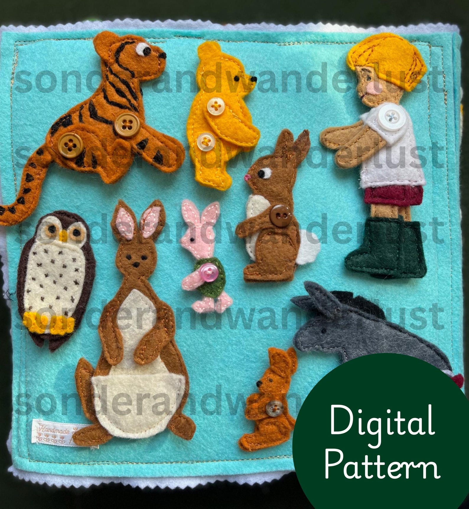 Classic Bear Felt Characters Digital PDF Pattern and SVG Files Download ...