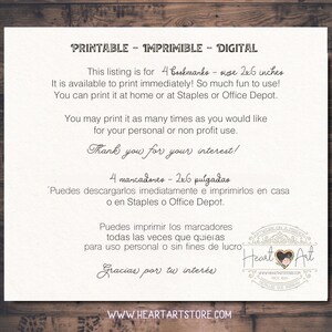 Printable Bookmarks in Spanish- Watercolor- Mother's Day- Marcadores ...