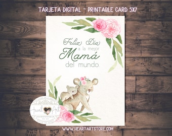 Dia De La Madre printable Bookmarks in Spanish Watercolor - Etsy